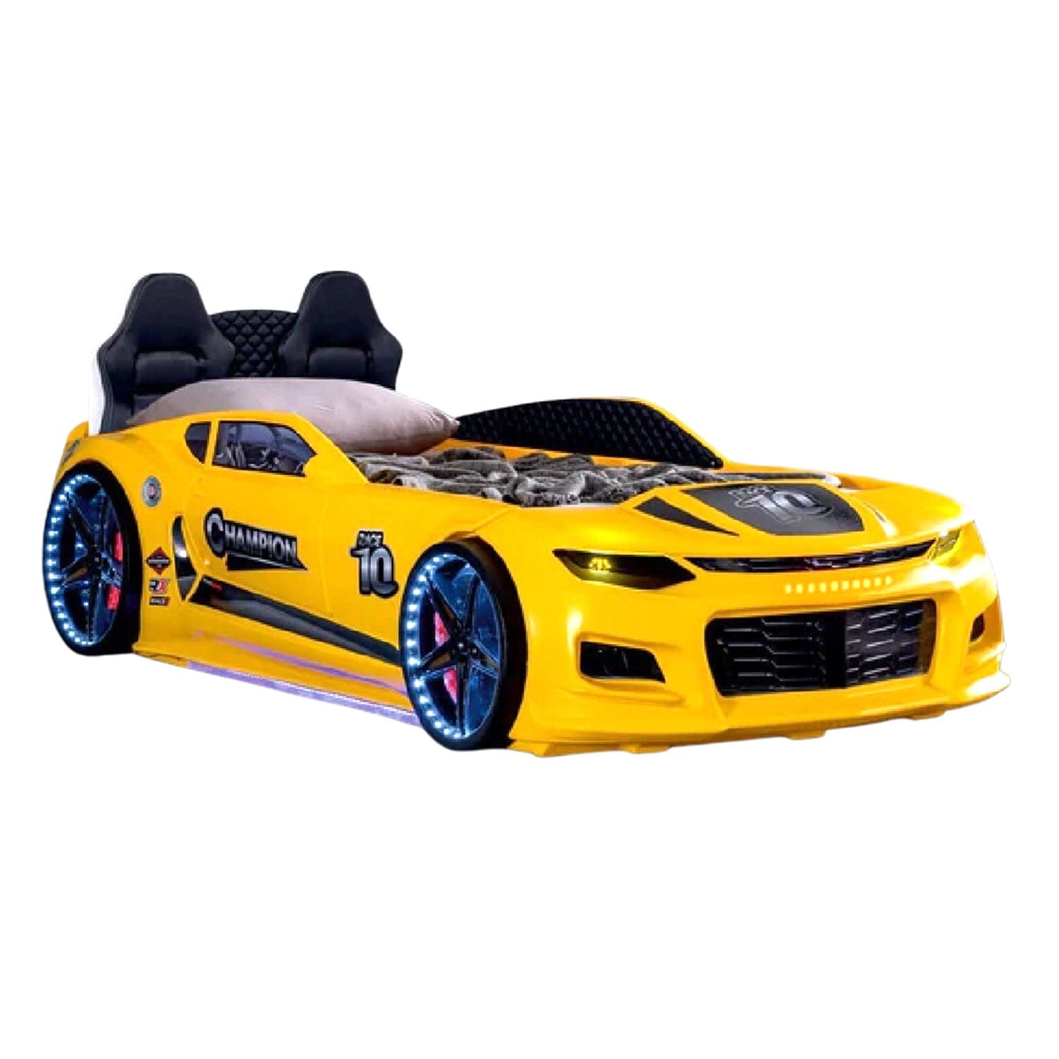 CHAMPION 2.0 Camaro Style Twin Kids Race Car Bed – Kids On Wheelz
