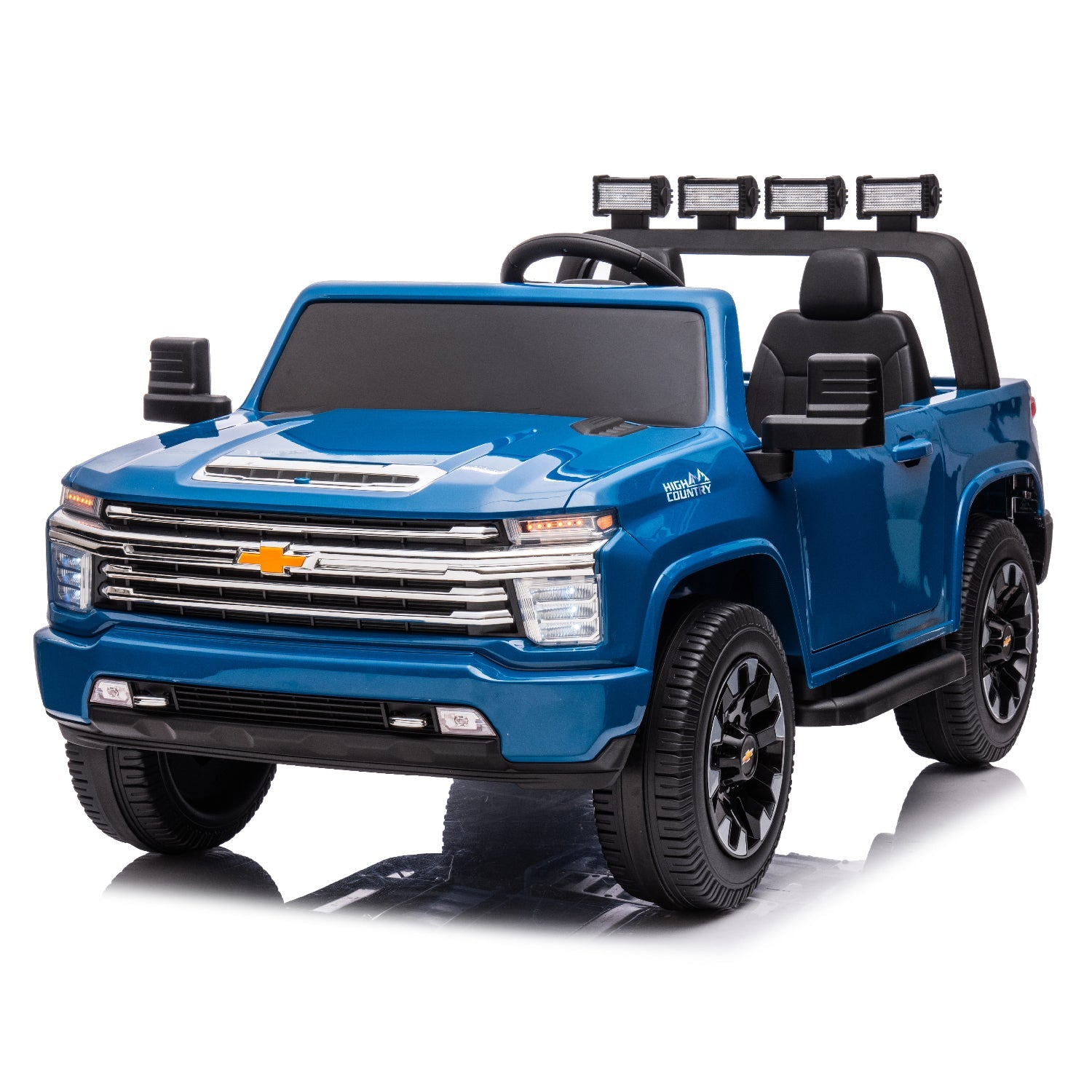 12V Chevrolet Silverado Ride-On Car for Kids 2 Seater Ride On Truck ...