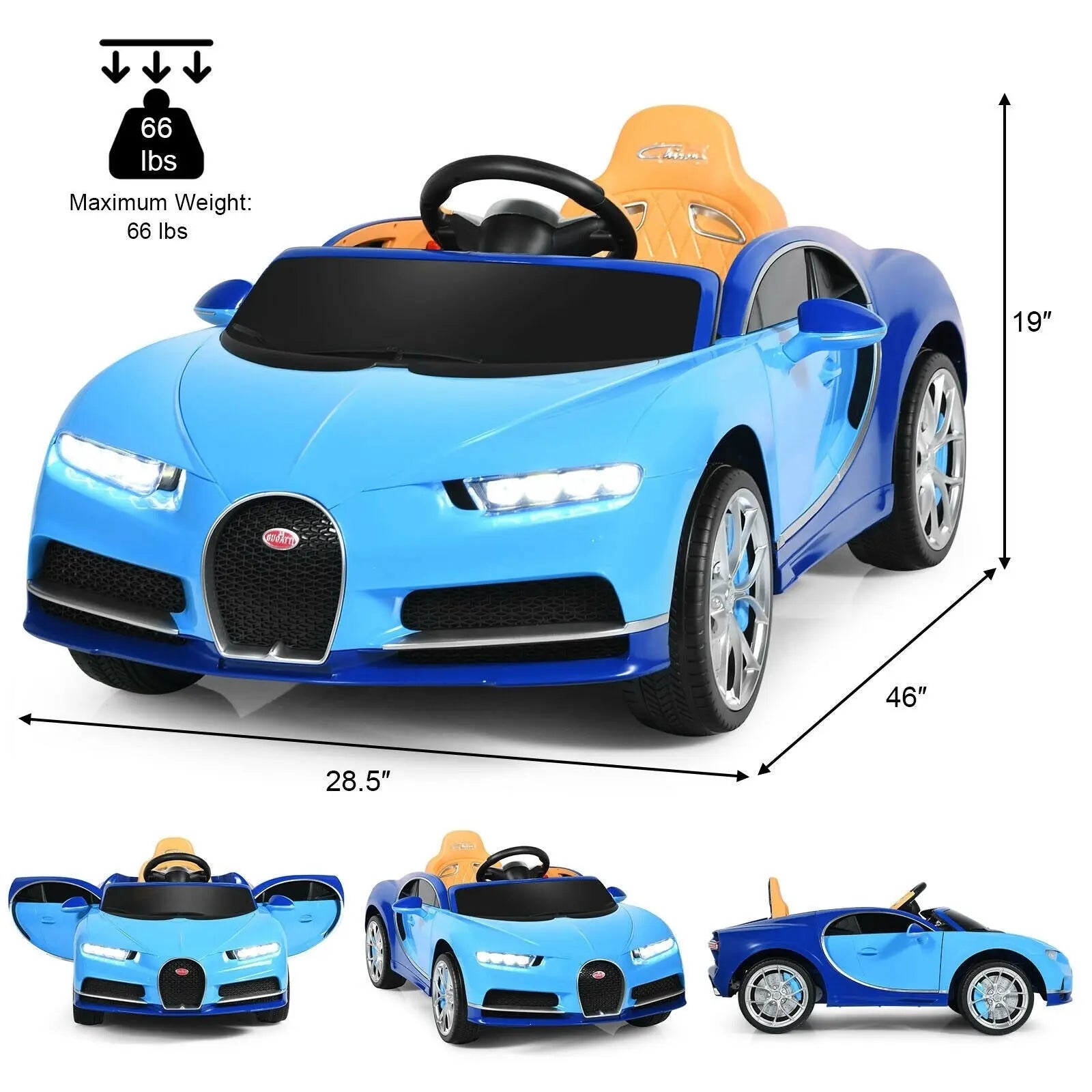 12V Bugatti Chiron Ride-On Car – Luxury for Kids – Kids On Wheelz